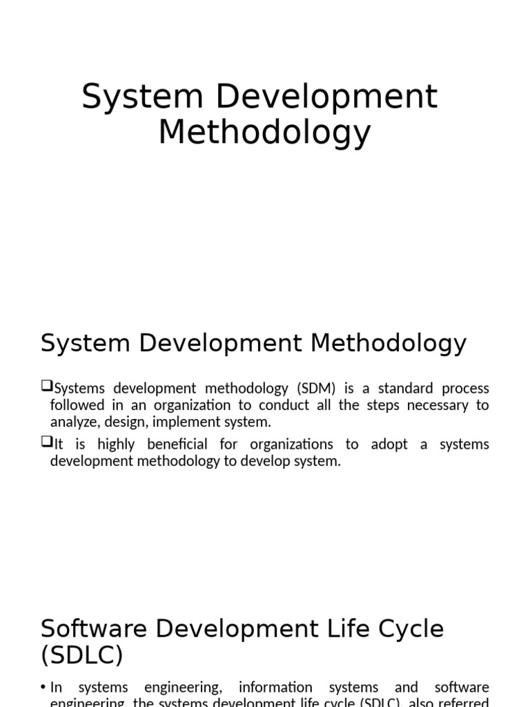 System Development Methodology | PDF | Software Development Process | Agile Software Development