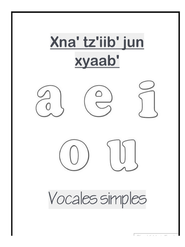 Vocales en Qeqchi | PDF