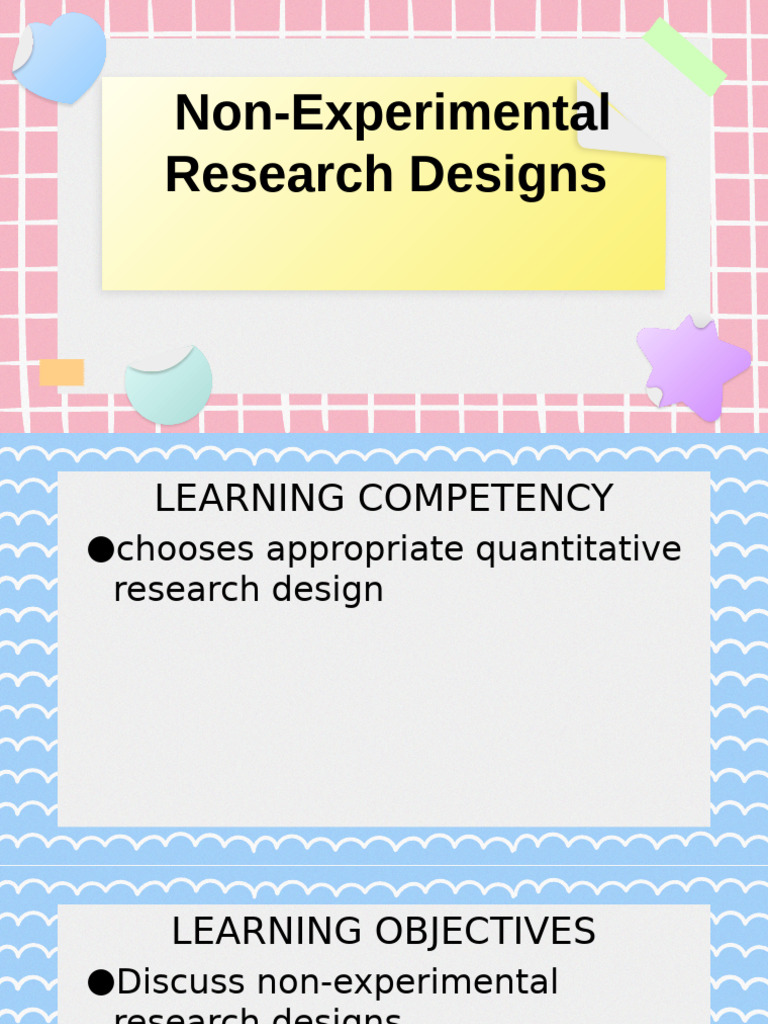 Non-Experimental Research Designs Guide | PDF | Causality | Statistics