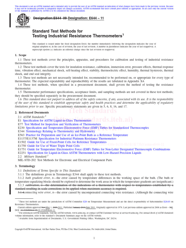 ASTM-E644-11-Test PRT | PDF | Electrical Resistance And Conductance ...
