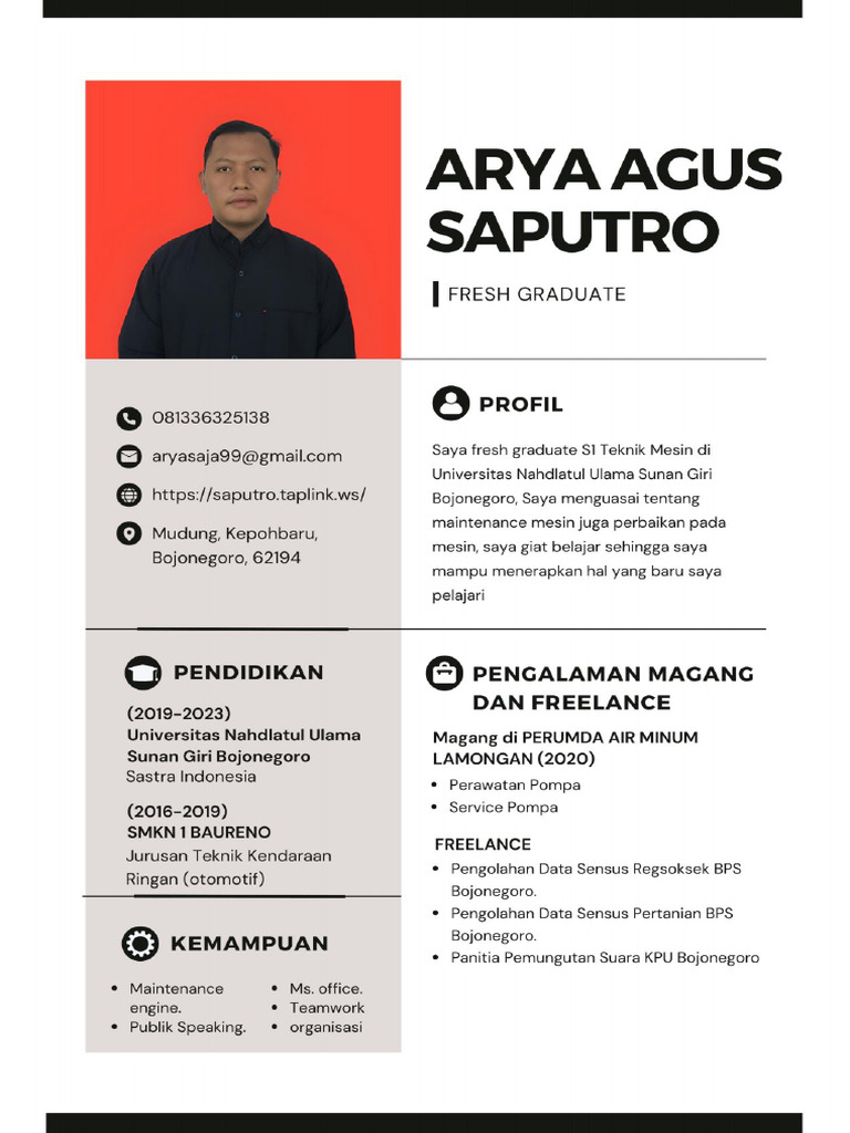 CV ARYA AGUS SAPUTRO | PDF