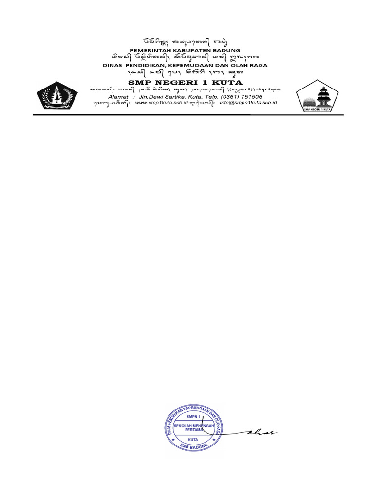 SK OSIS SMPN 1 KUTA 2024 | PDF