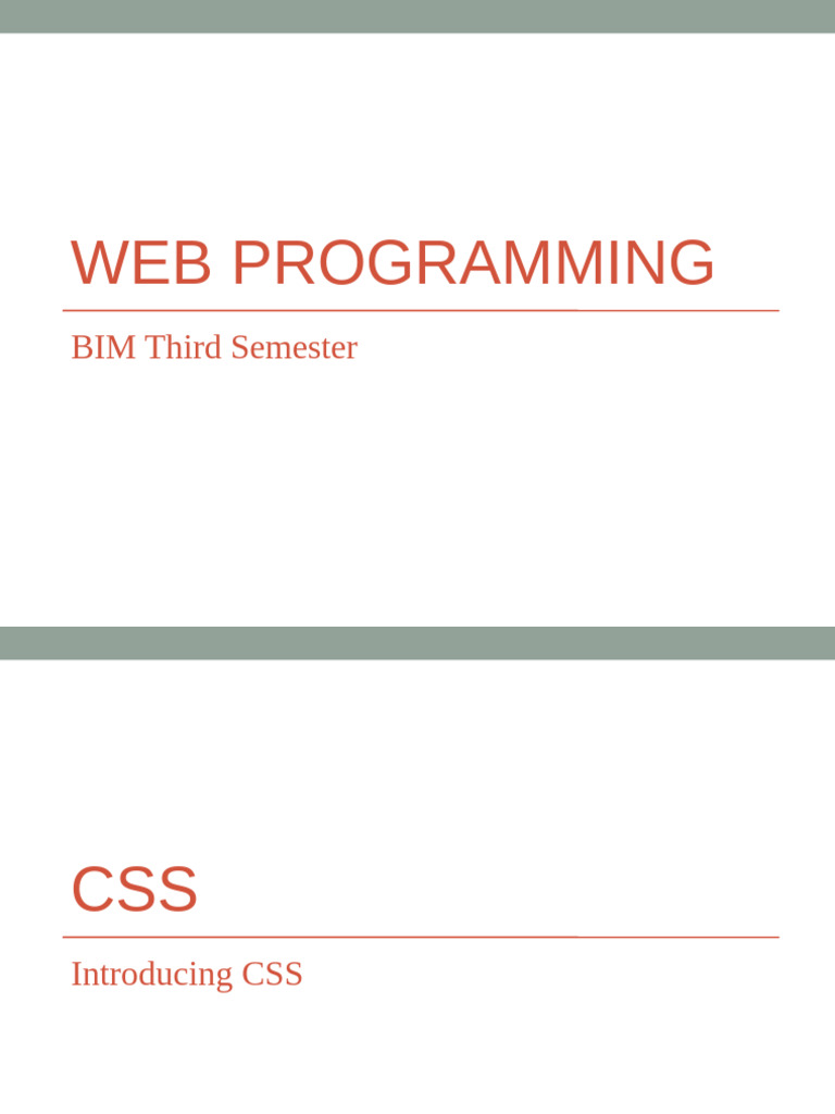 Css | PDF | Html | Web Standards