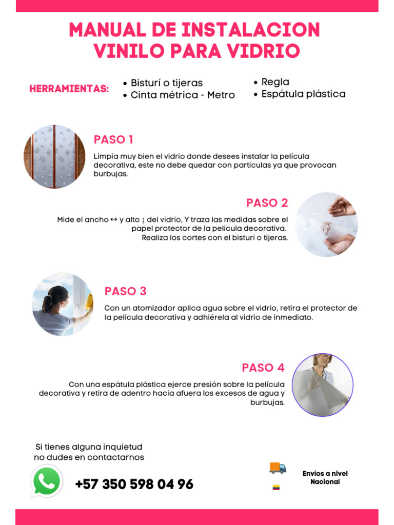 Manual Instalación Vinilo Vidrio Starhouse | PDF