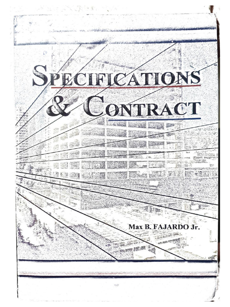 Specification and Contract Max Fajardo | PDF