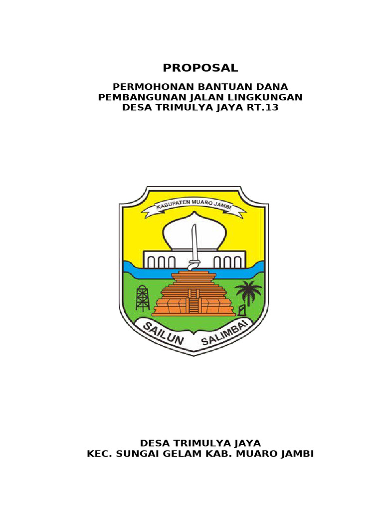 Proposal Jalan Rabat Beton Pemukiman RT 13 | PDF