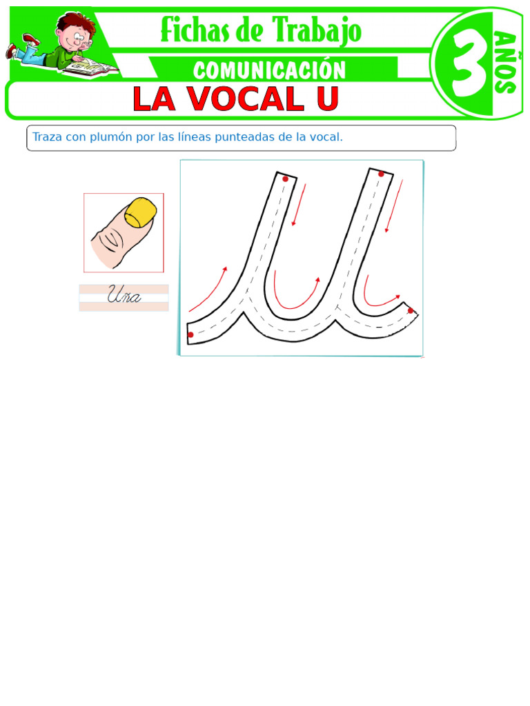 La Vocal U para Ninos de 3 Anos | PDF