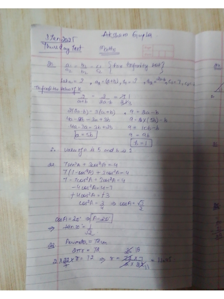 Thursday Test | PDF