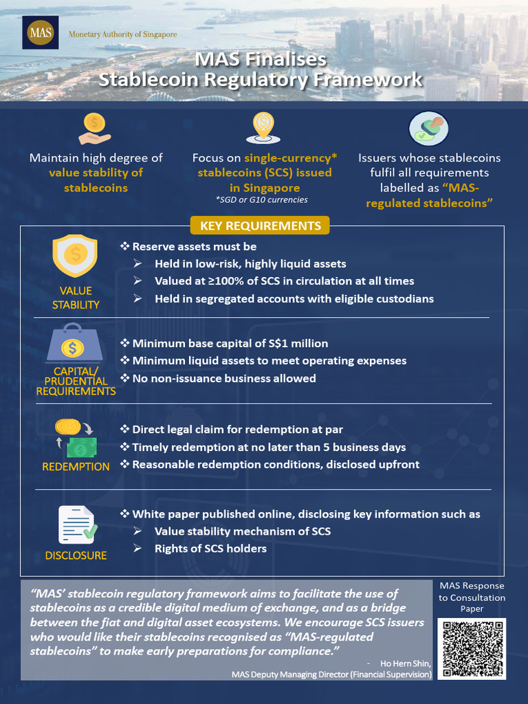 MAS Stablecoin Regulatory Framework | PDF