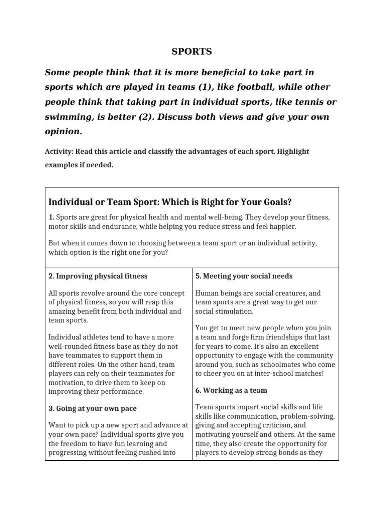 Topic Sports | PDF | Sports | Physical Fitness