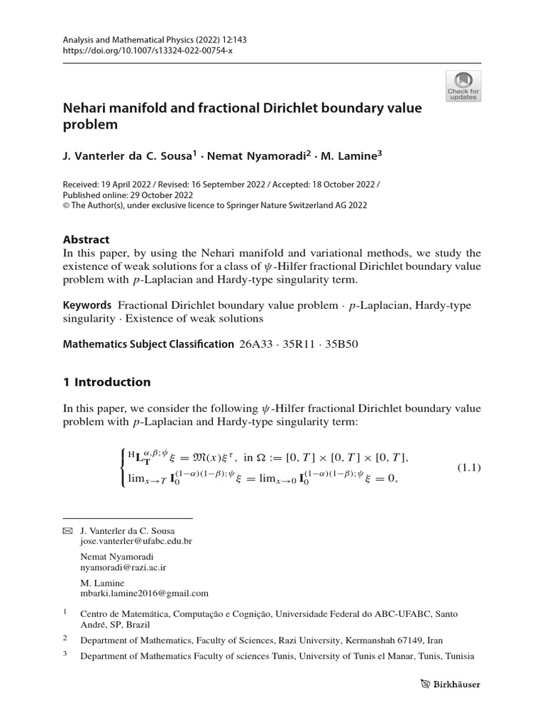 s13324-022-00754-x | PDF | Mathematical Concepts | Mathematical Objects