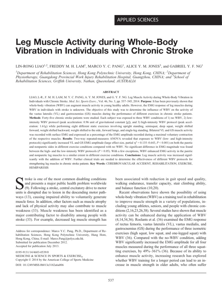 2014 - LIAO - Leg Muscle Activity During WBV in Individuals With ...