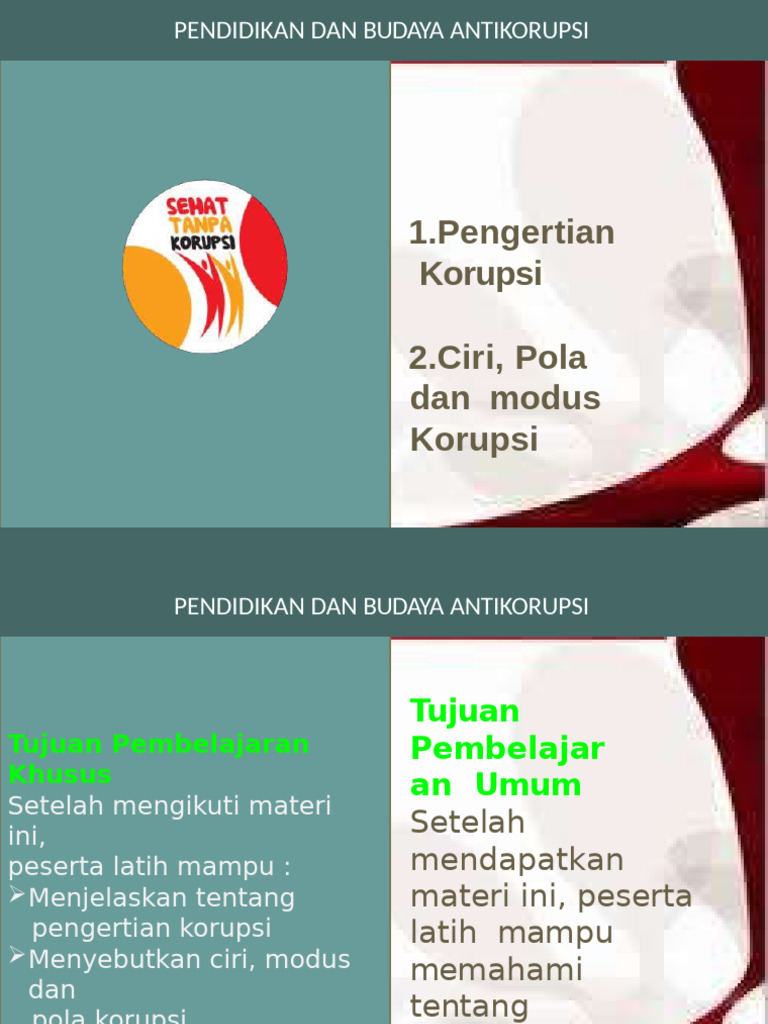Pengertian Ciri Pola Dan Modus Korupsi | PDF