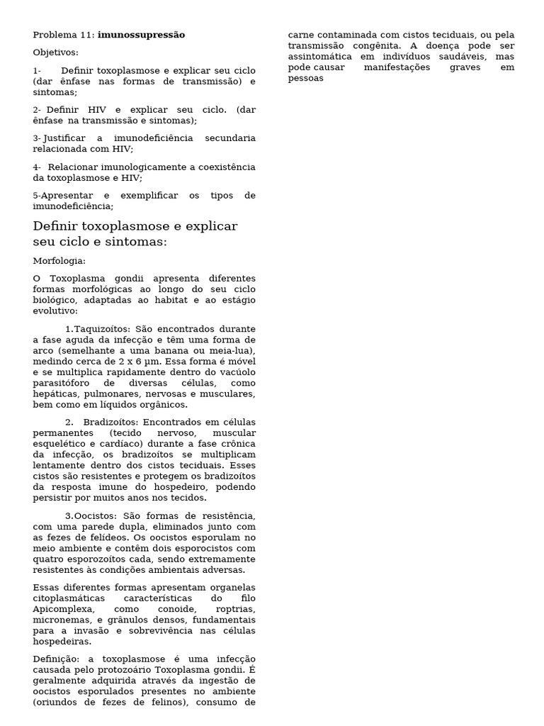 Problema 11 Agressao e Defesa | PDF | Vírus | HIV