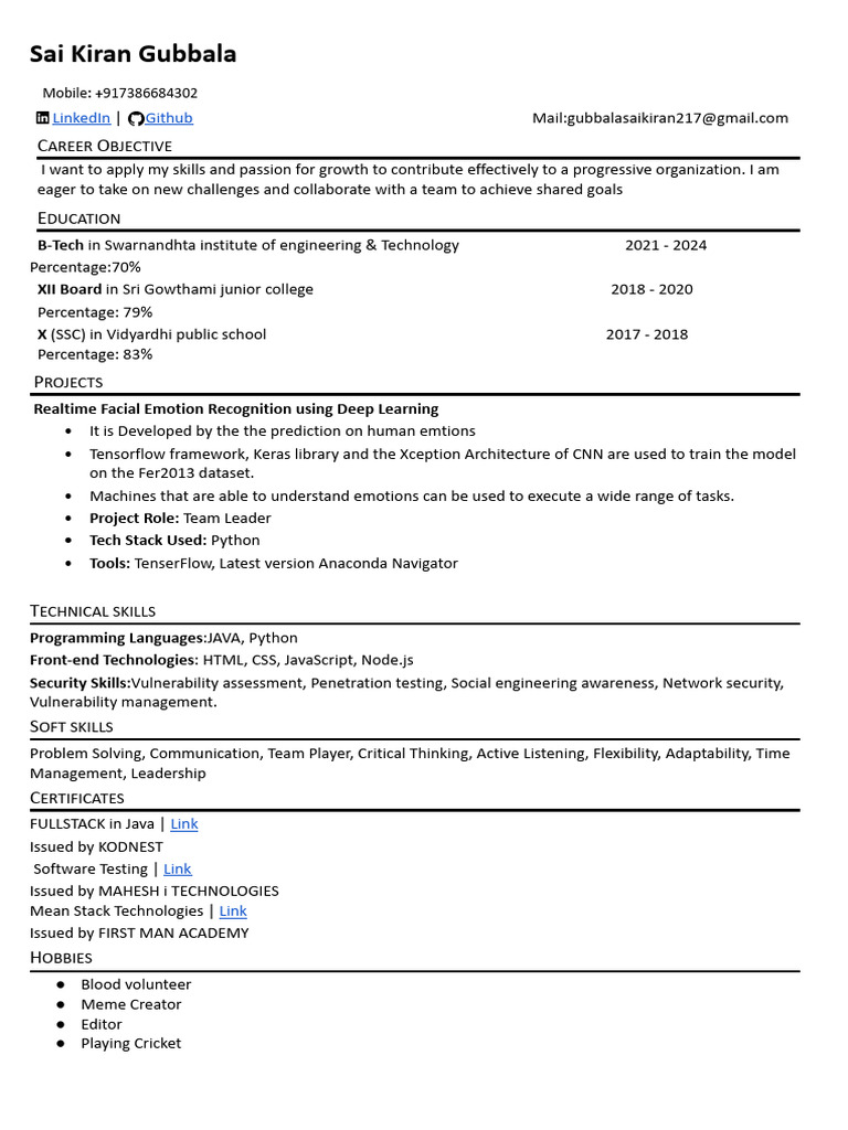 Lokesh Resume | PDF