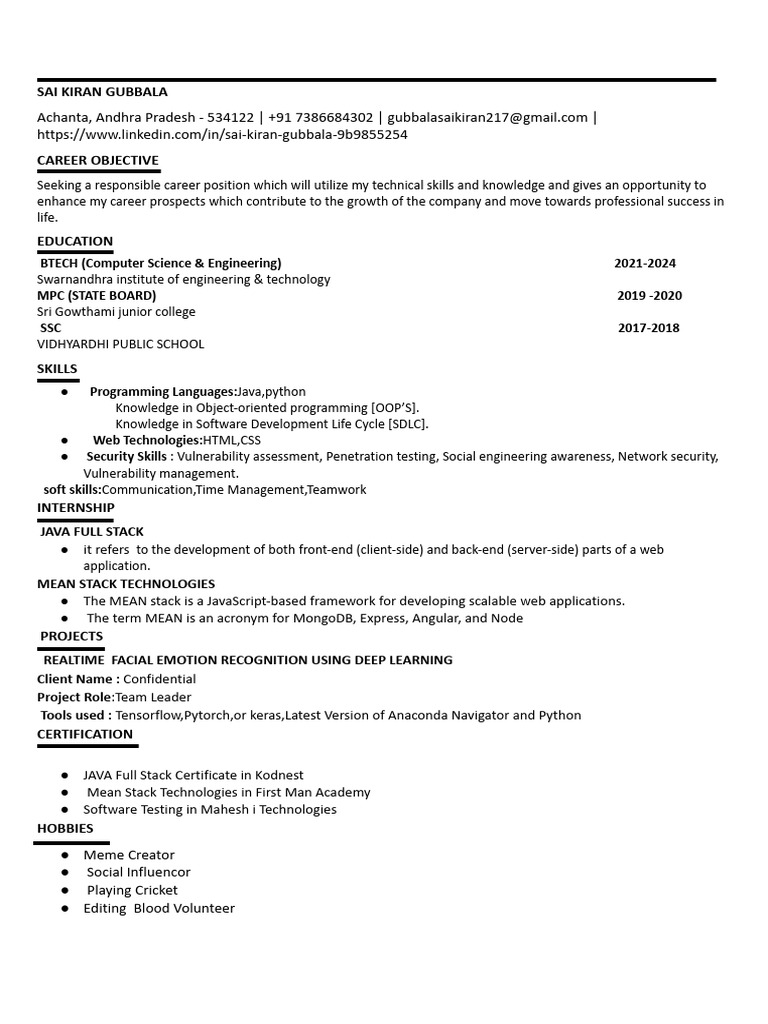 Saikiran (WG) 1 | PDF