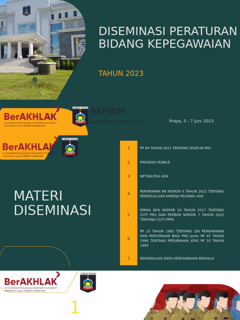 Diseminasi Aturan Kepegawaian 2023 | PDF