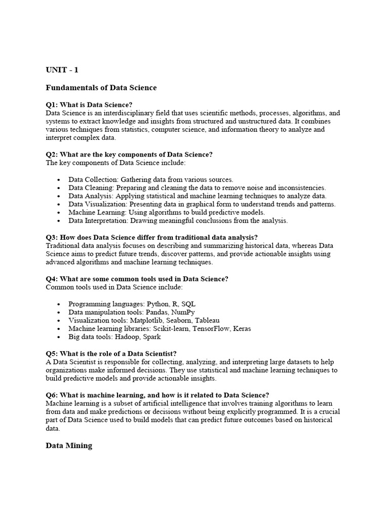 DS notes BCA | PDF | Cluster Analysis | Data Warehouse