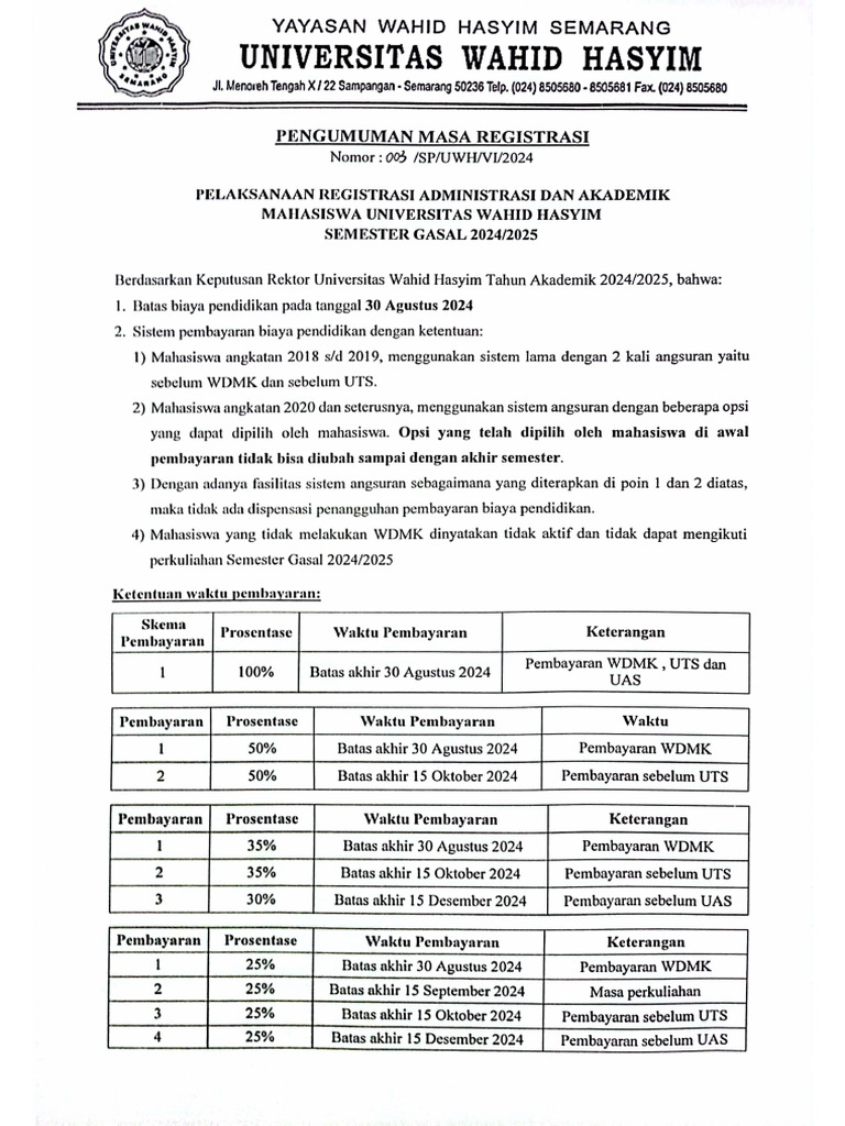 Registrasi Gasal 24-25 | PDF