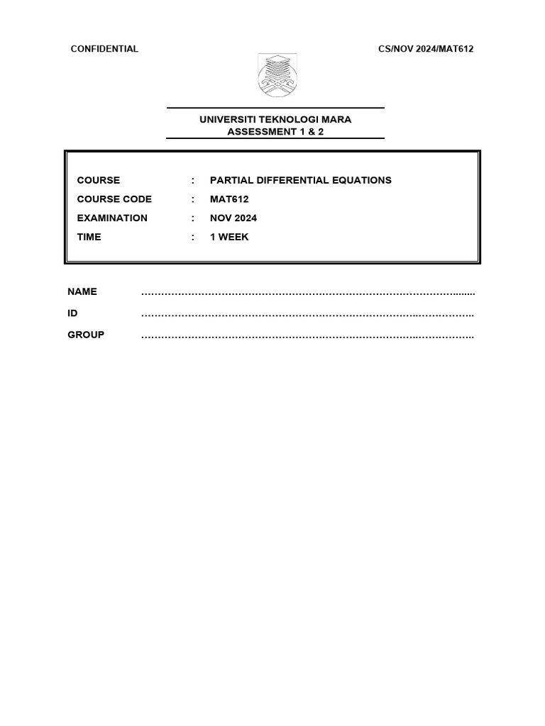 MAT612 - Assessment & Presentation | PDF
