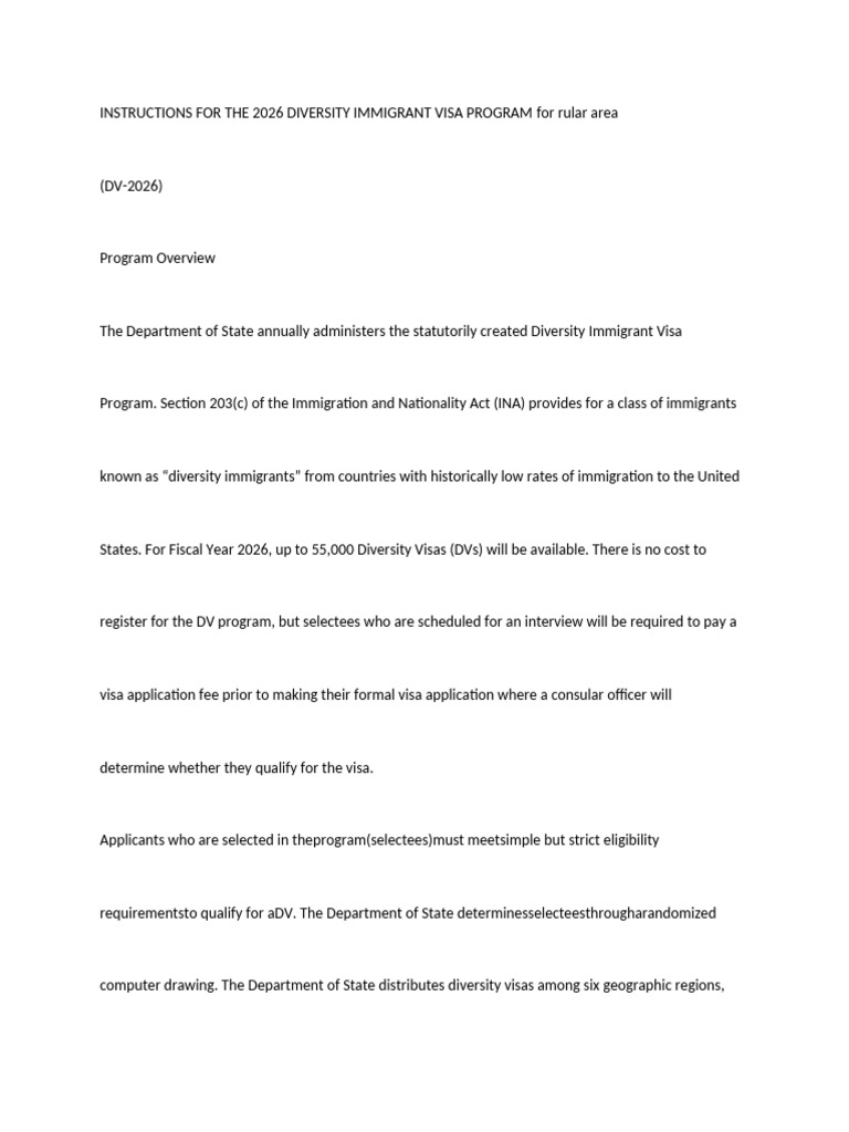 INSTRUCTIONS FOr Rular Area | PDF