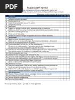 IV Cannulation Checklist | PDF | Intravenous Therapy | Vein