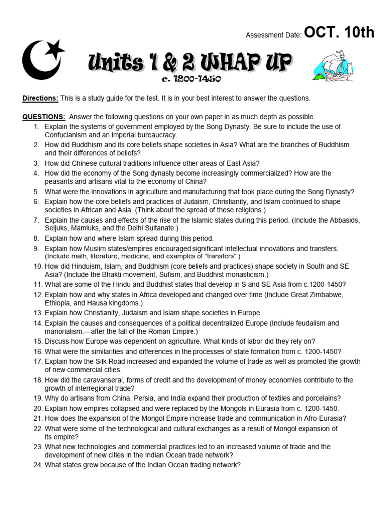 Units 1 & 2 WHAP-UP c1200-1450 Final | PDF | Trade | Asia