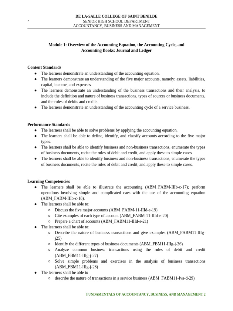 SFUABM2 Manuscript | PDF | Debits And Credits | Equity (Finance)
