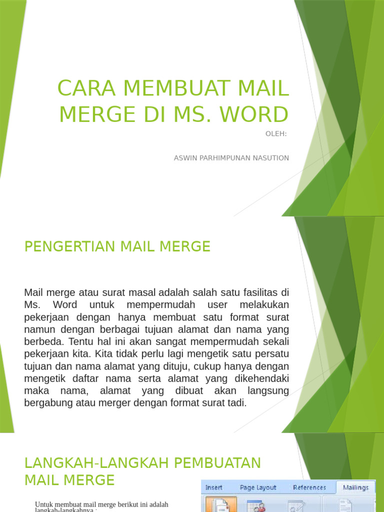 Cara Mail Merge di Word Secara Praktis | PDF