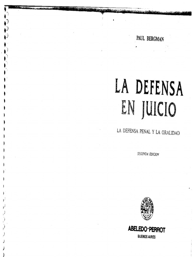 Paul Bergman, La Defensa en Juicio (Dip. Familia) - Rotated | PDF