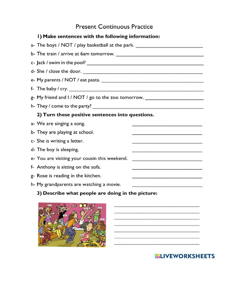 Present Continuos Practice | PDF