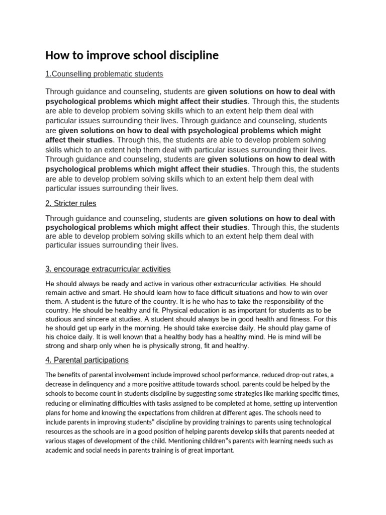 Enhancing School Discipline Strategies | PDF | Disciplines | Psychology