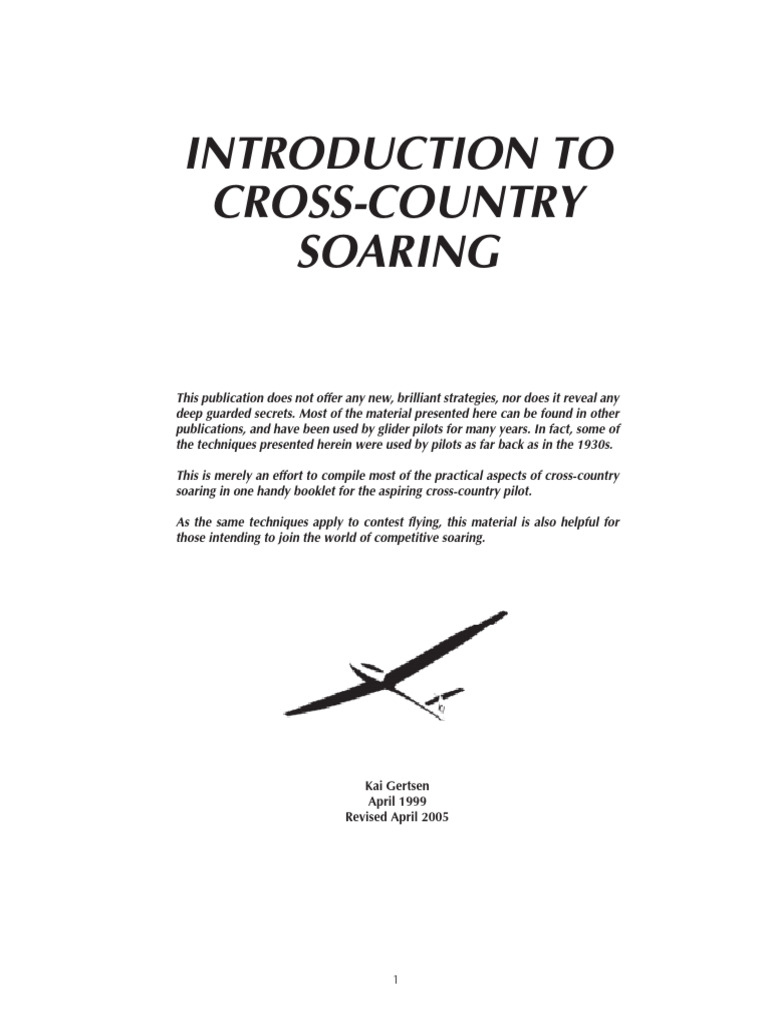 Cross Country | PDF | Gliding | Glider (Sailplane)