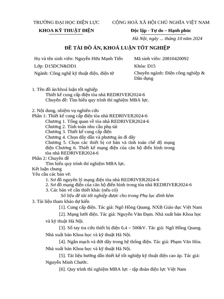 DATN 102024 Nha Cao Tang - Nguyen Huu Manh Tien D15DCN&DD1 | PDF
