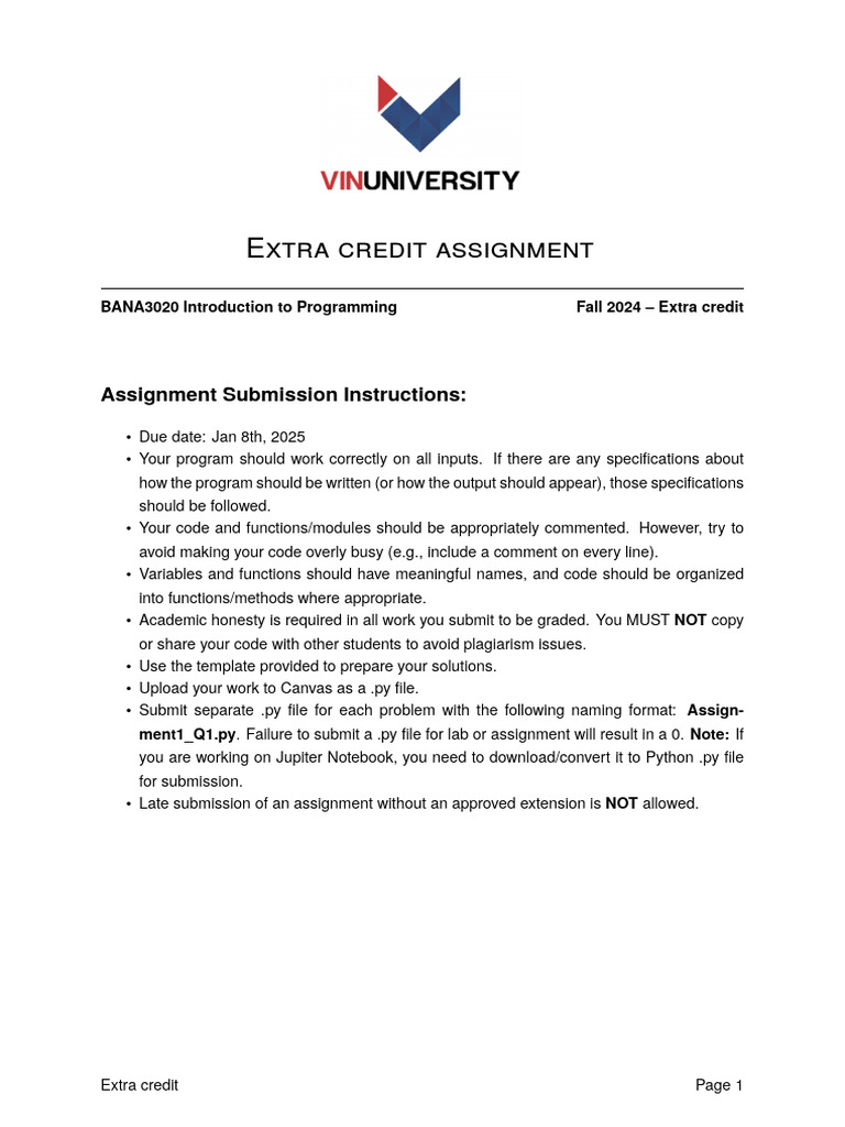 Extra Credit Problem | PDF | Computer File | Computing