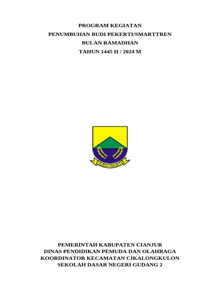 Program Kegiatan Ramadhan SD GD2 2024 | PDF