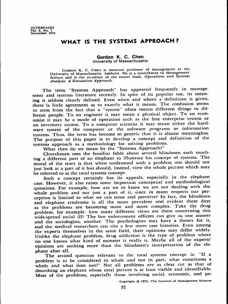 What Is The Systems Approach | PDF | System | Elevator