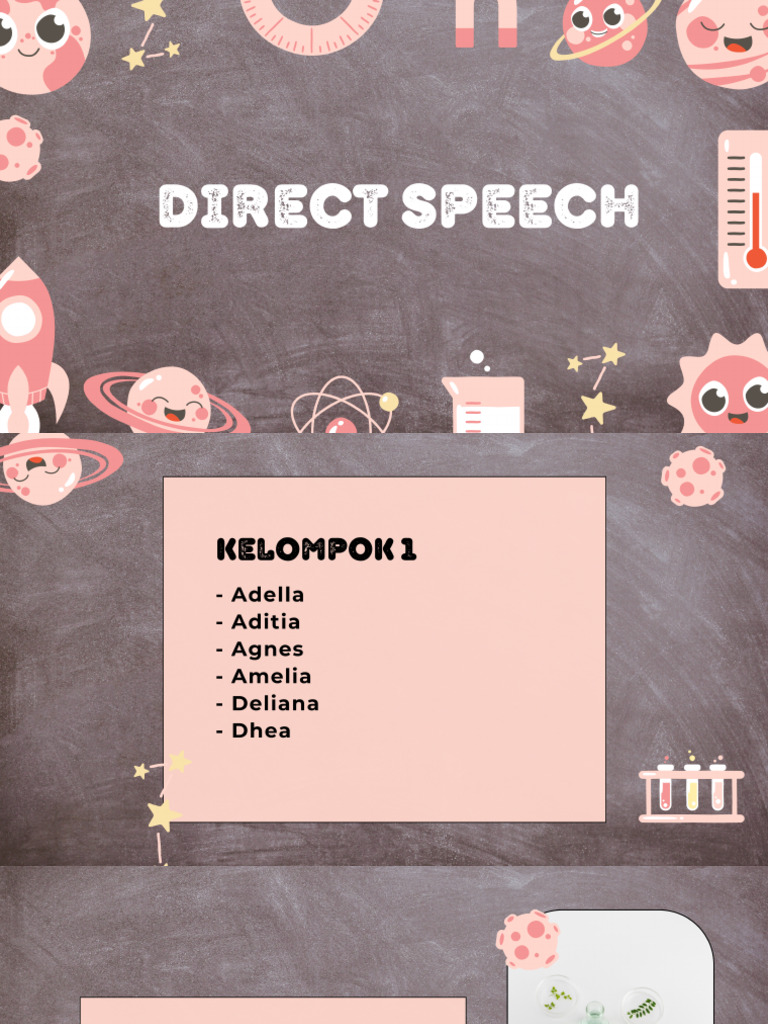 Contoh Tugas Penjelasan Direct Speech | PDF