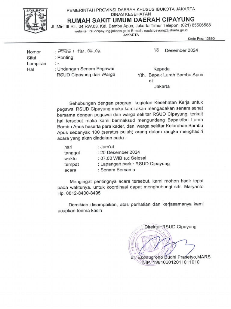 Undangan Senam | PDF