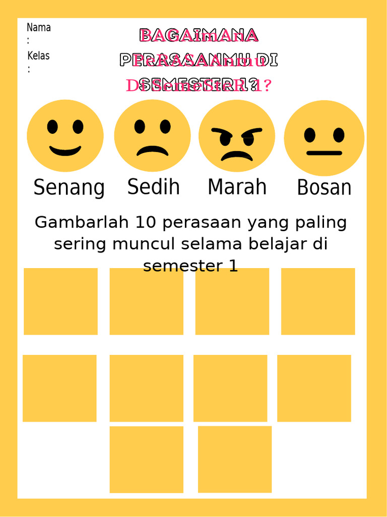 Refleksi Perasaan Semester 1 Siswa | PDF