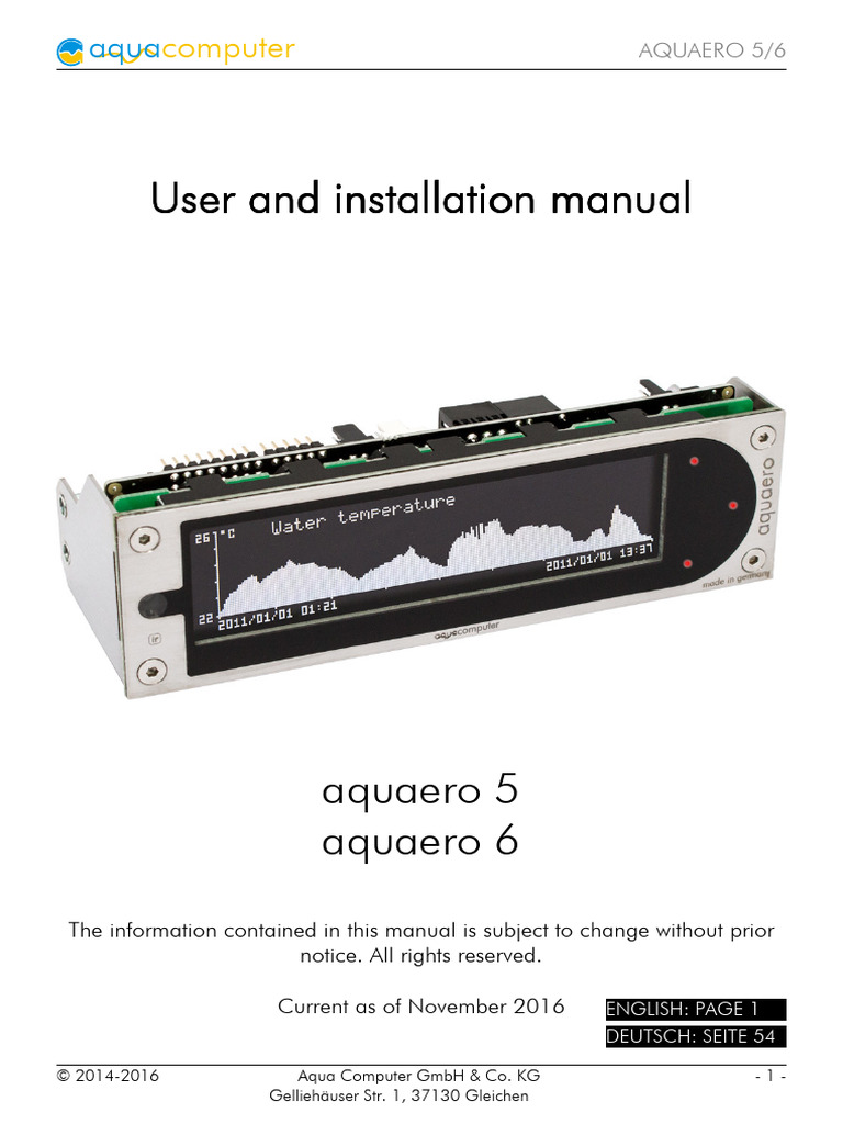 Aquaero 5 6 en | PDF | Usb | Computer Keyboard