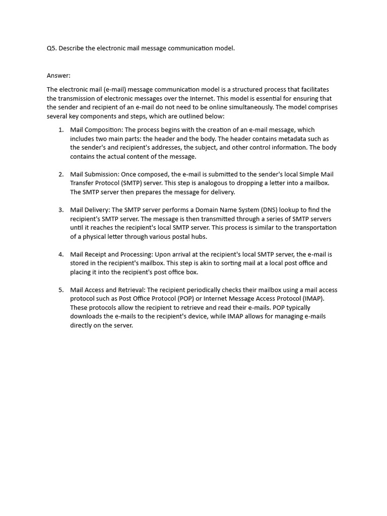 Computer Application Management - Assignment Q5 | PDF