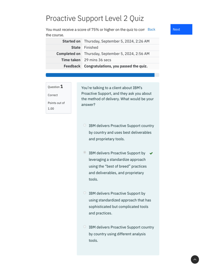 Proactive Support Level 2 Quiz Results | PDF | Linux | Computer ...