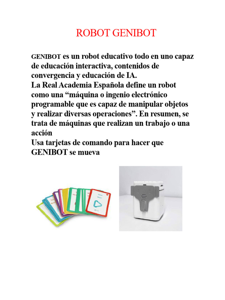 Robot Educativo GENIBOT | PDF