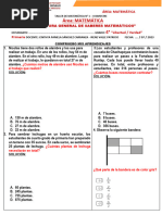 Evaluación Diagnóstica 5to Grado Matemática | PDF