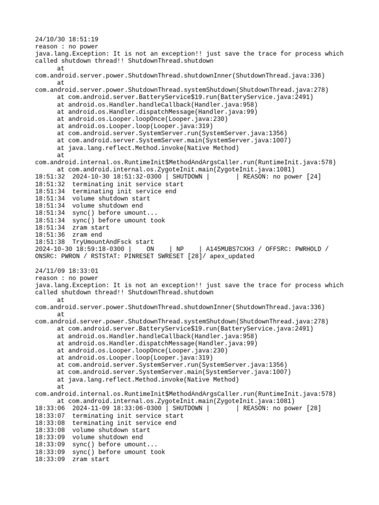 power_off_reset_reason_backup | PDF | Java (Programming Language) | Oracle Corporation