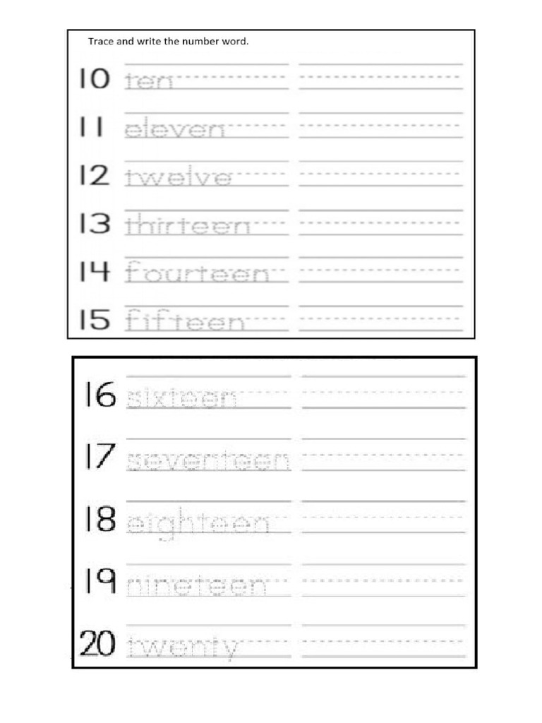 Numbers 10-20 2ND | PDF