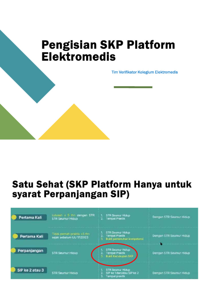 Panduan Pengisian SKP Elektromedis | PDF