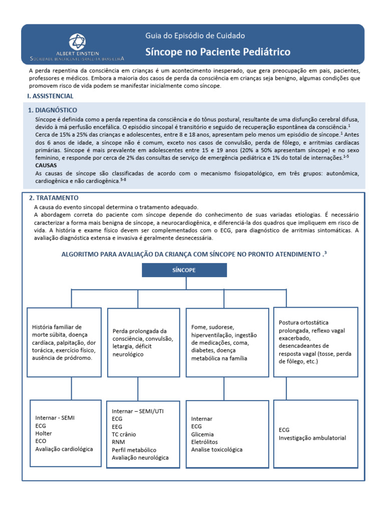 Síncope No Paciente Pediátrico | PDF | Eletrocardiografia | Coração