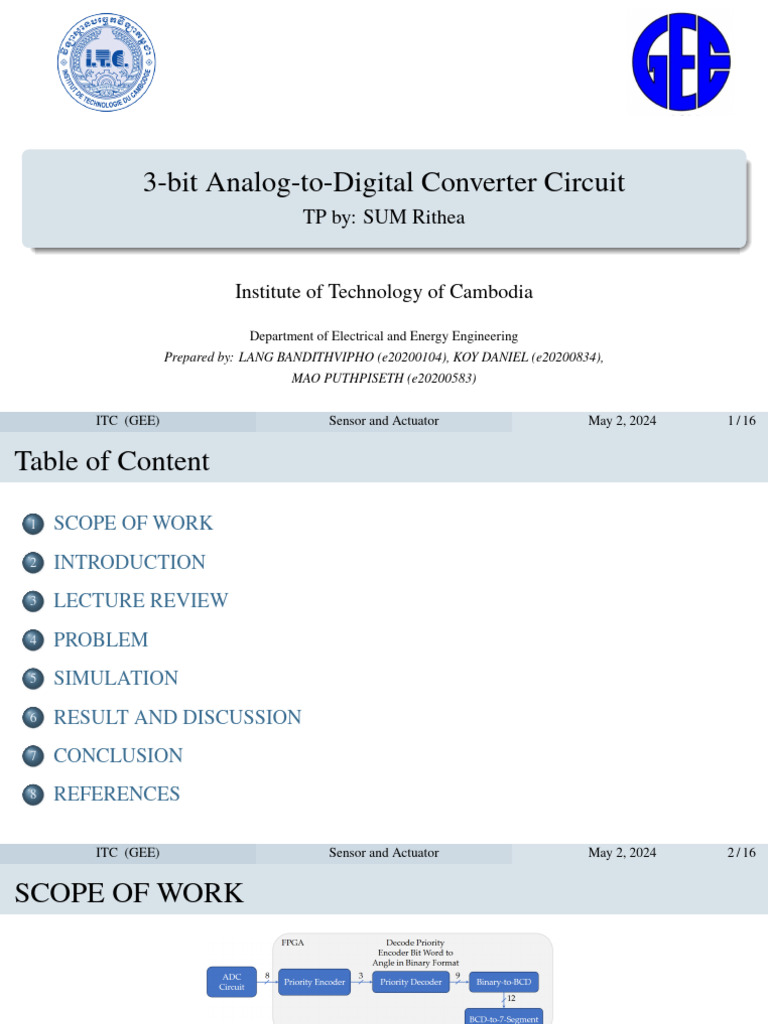 Sensor Presentation | PDF | Analog To Digital Converter | Electronic Circuits